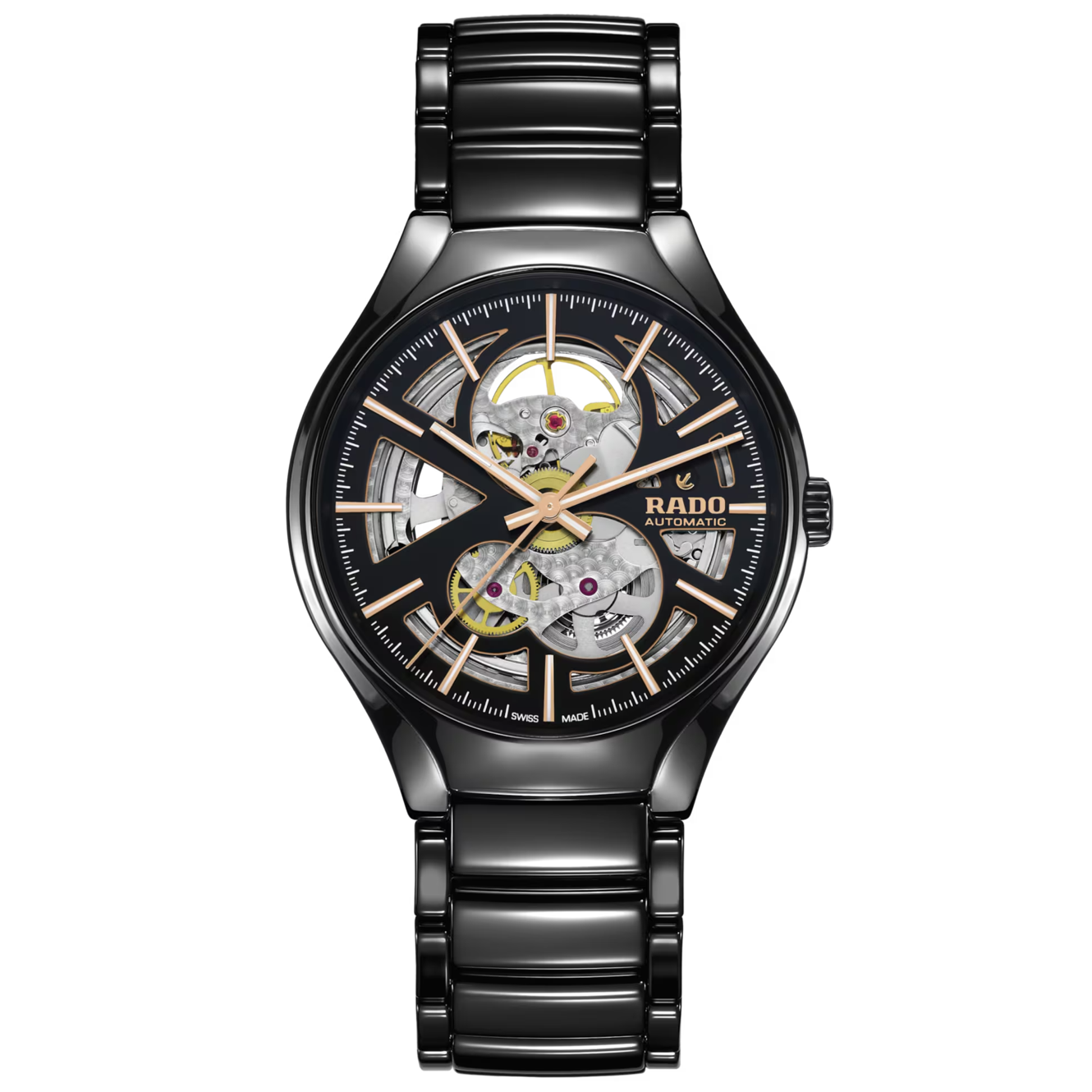 True Round Open Heart Black Ceramic 40MM Watch – Kury Alta Relojeria