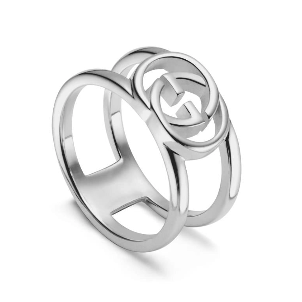 Interlocking Silver GG Ring – Kury Alta Relojeria