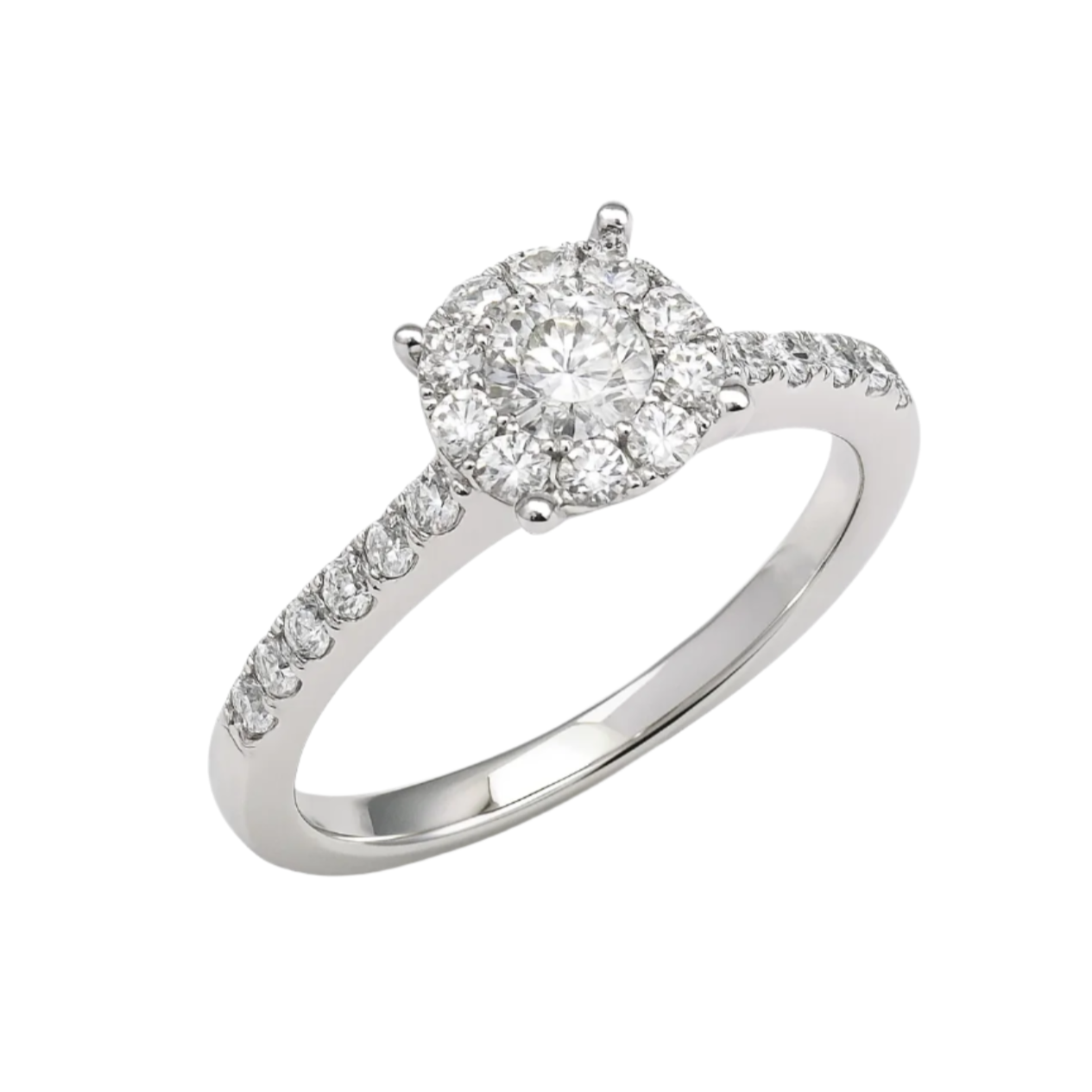 1.50ct Diamond Solitaire Illusion Shank White Gold Ring – Kury Alta ...