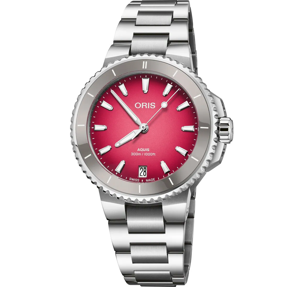 Aquis Date Taste of Summer Red Dial 36.MM Watch – Kury Alta Relojeria