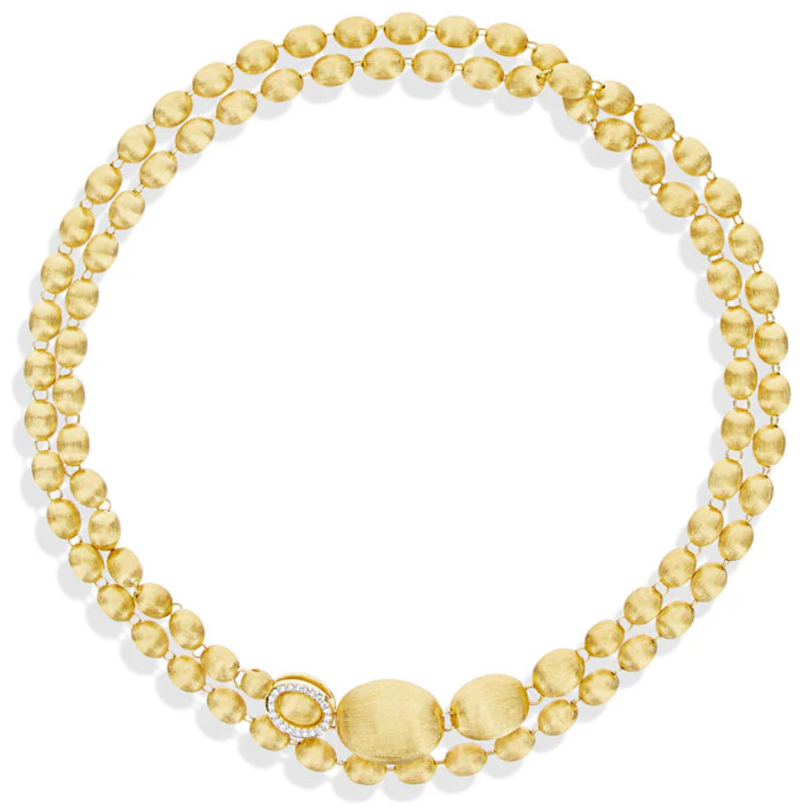 Ivy Hand-Engraved Gold boules and Diamond Convertible Necklace – Kury ...