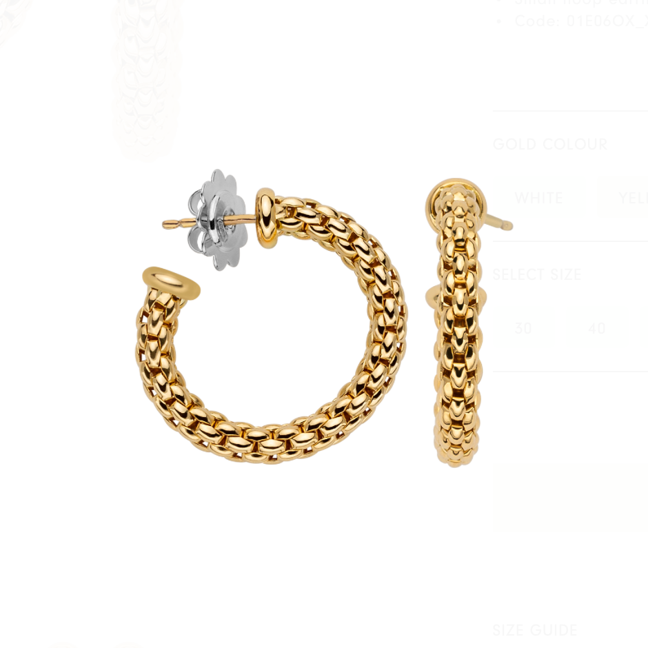 Yellow Gold Hoop Earrings – Kury Alta Relojeria